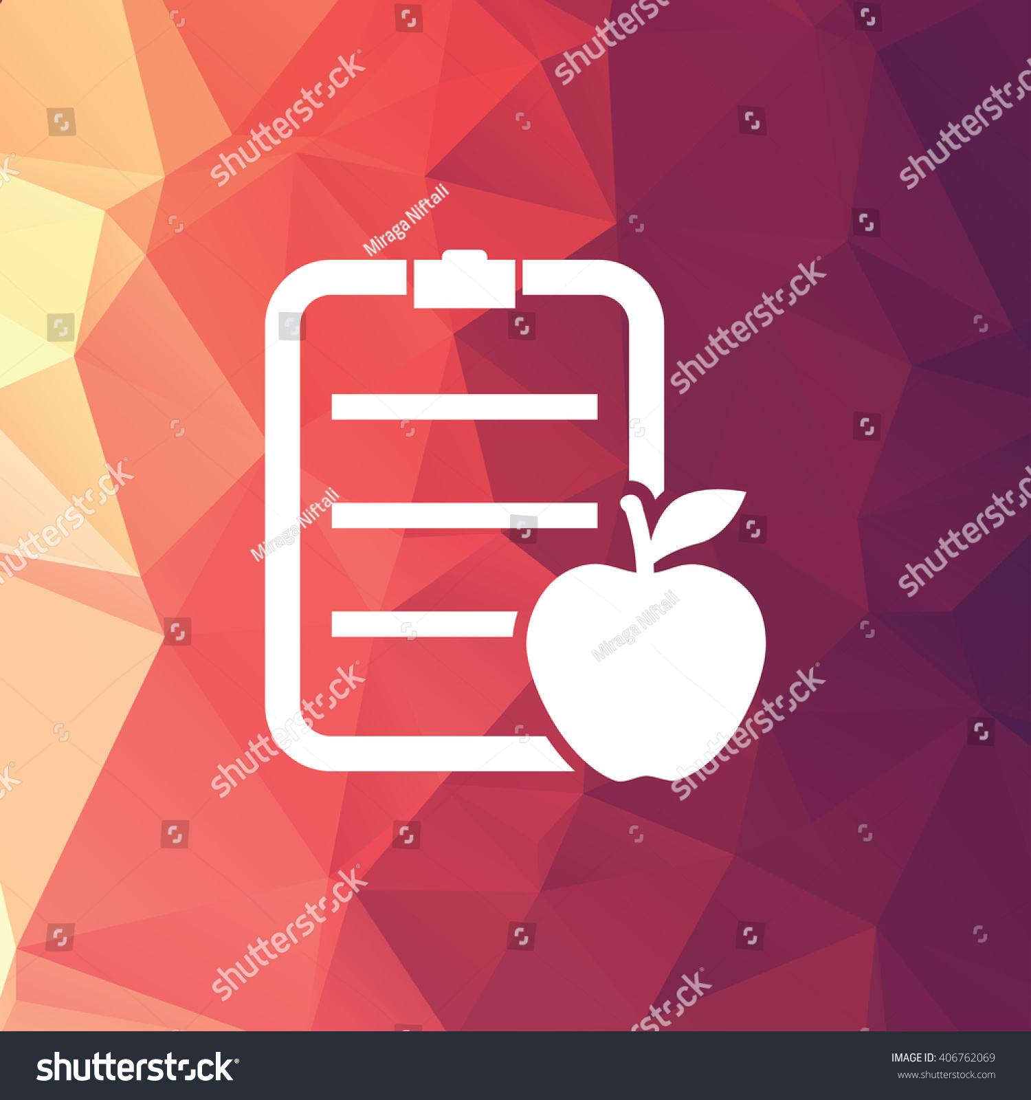 Apple List Icon Vector Stock Vector (Royalty Free) 406762069 | Shutterstock