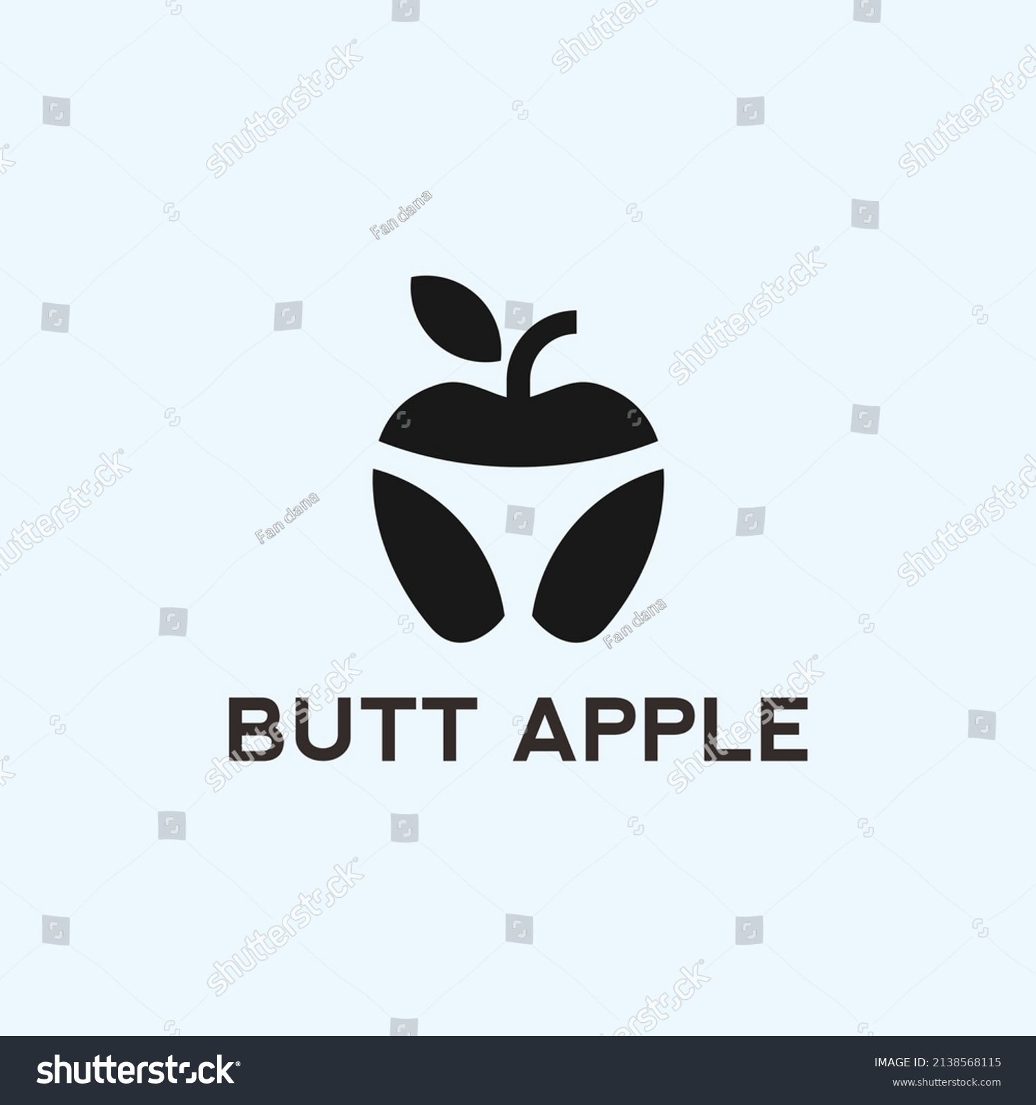 Apple Butt Logo Fruit Logo Stock Vector (Royalty Free) 2138568115 ...