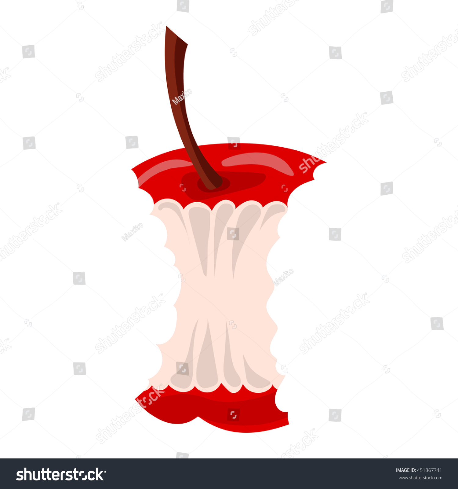 Apple Core Colorful Icon Stock Vector (Royalty Free) 451867741 ...