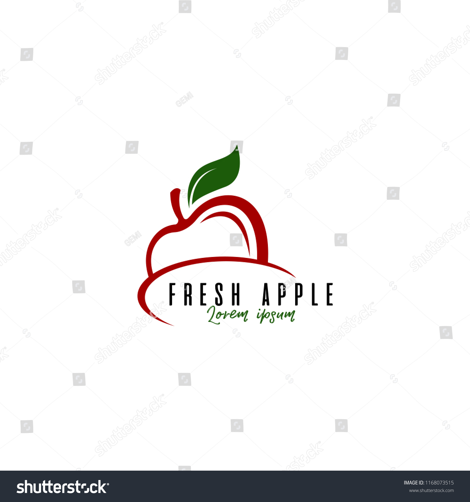 Apple Fruit Logo Vector Fresh Fruit Stock Vector (Royalty Free ...