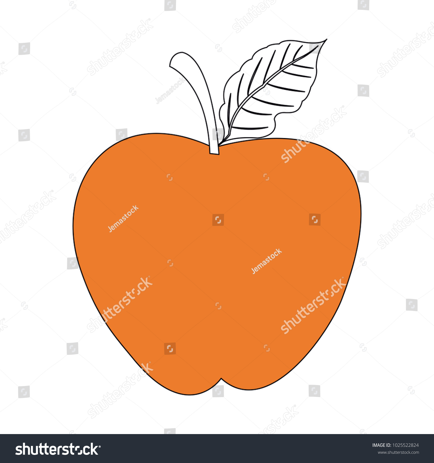 Apple Fruit Symbol Stock Vector (Royalty Free) 1025522824 | Shutterstock
