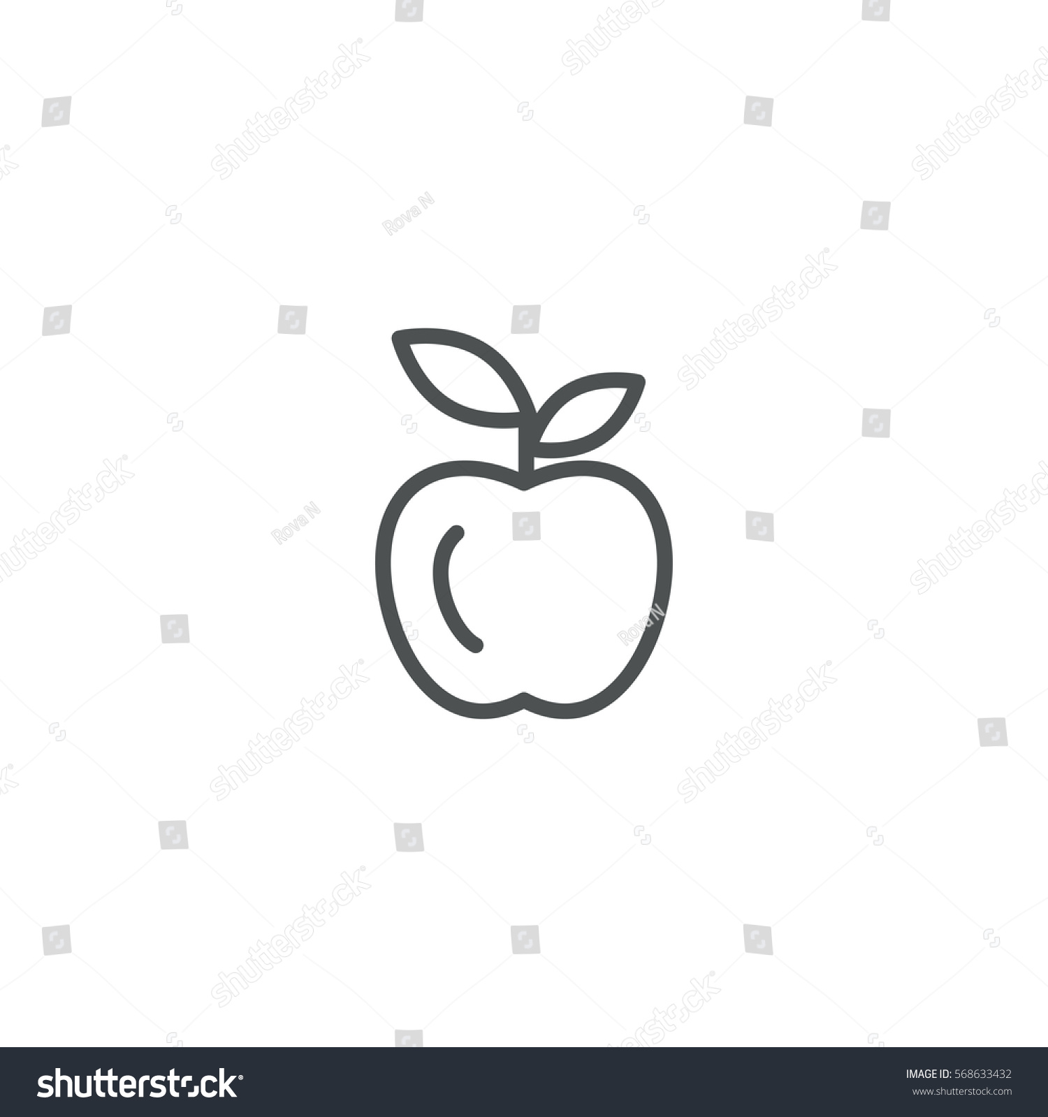 Apple Icon Sign Design Stock Vector (Royalty Free) 568633432