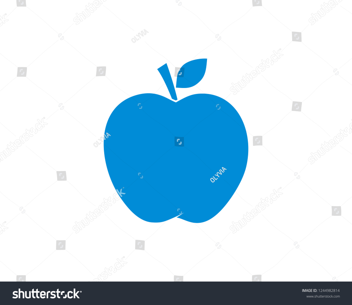 Apple Icon Symbol Vector Stock Vector (Royalty Free) 1244982814