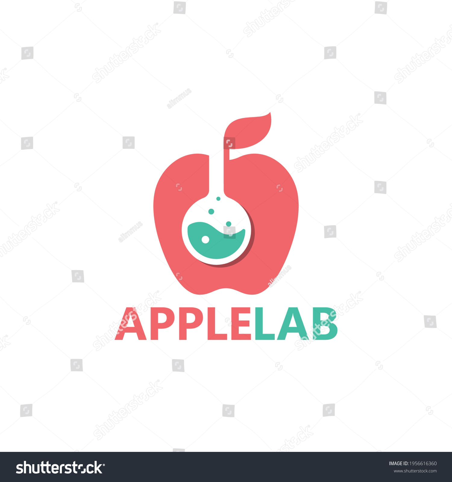 Apple Lab Logo Template Design Stock Vector (Royalty Free) 1956616360 ...