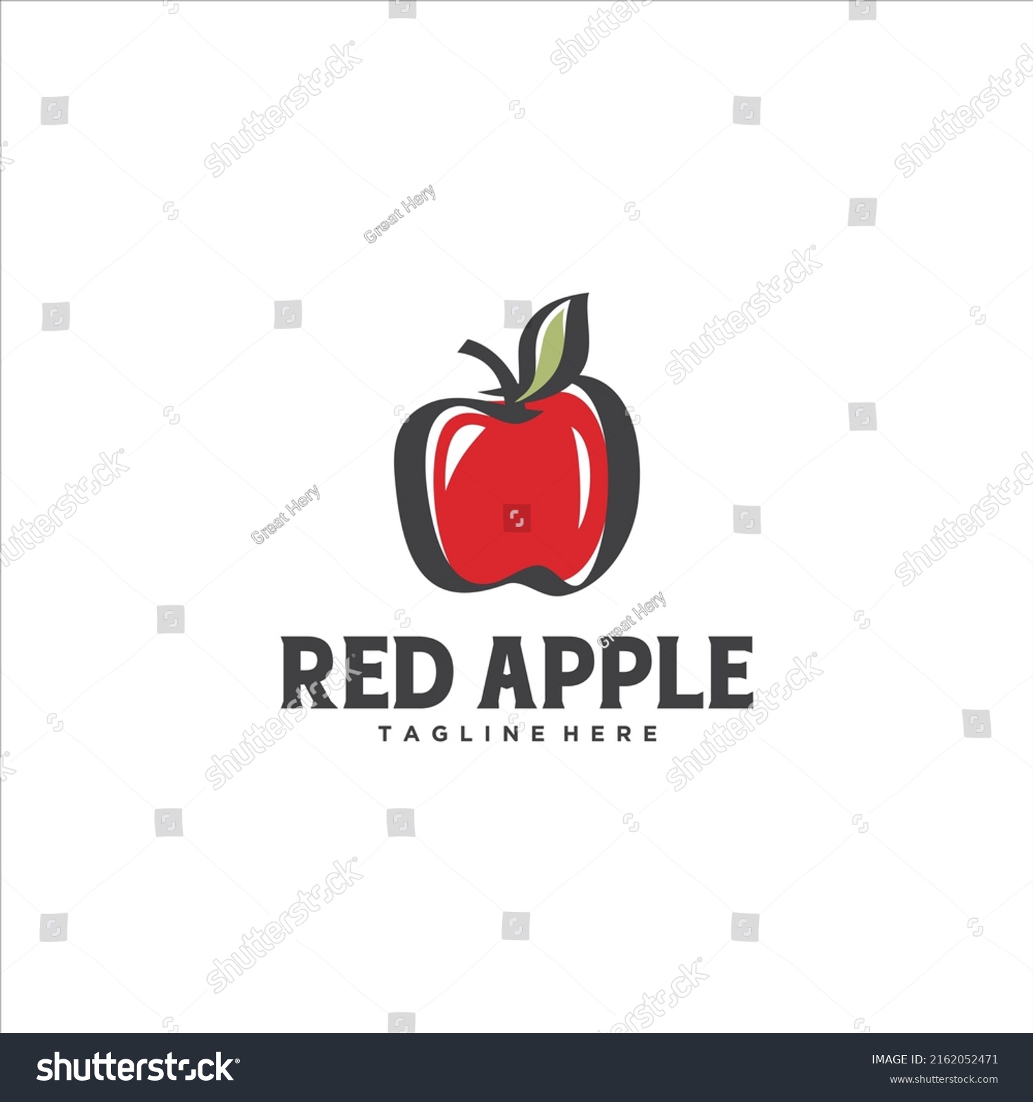 Apple Simple Line Logo Design Vector Stock Vector (Royalty Free ...