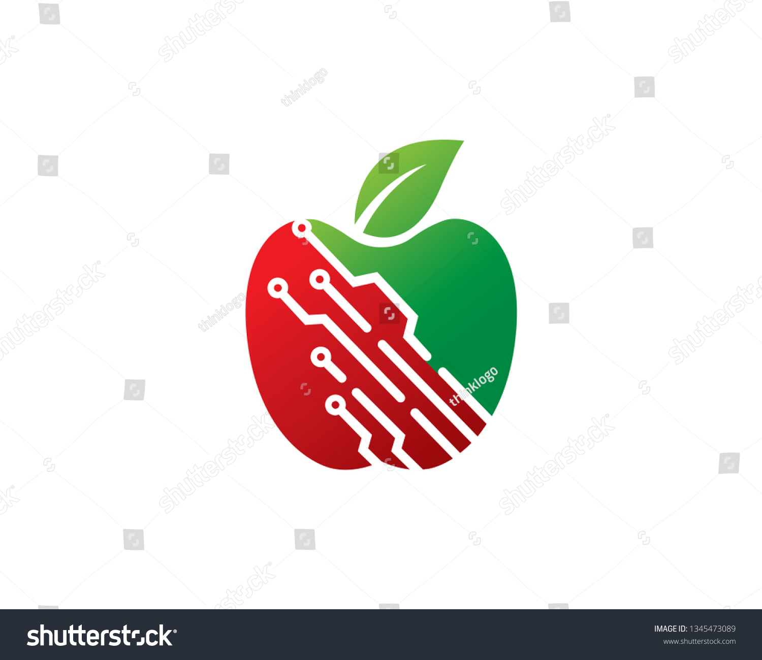 Apple Tech Logo Template Icon Symbol Stock Vector (Royalty Free ...