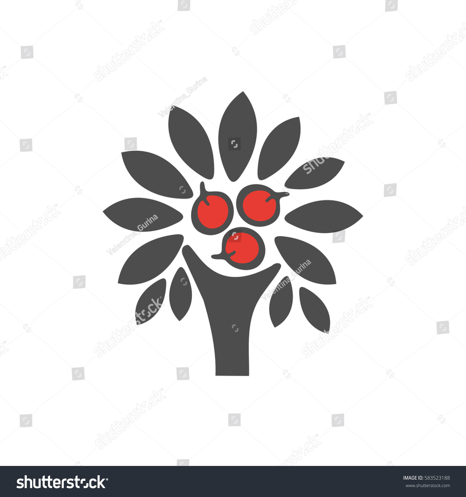 Apple Tree Logo Tree Illustration Icon Stock Vector (Royalty Free ...
