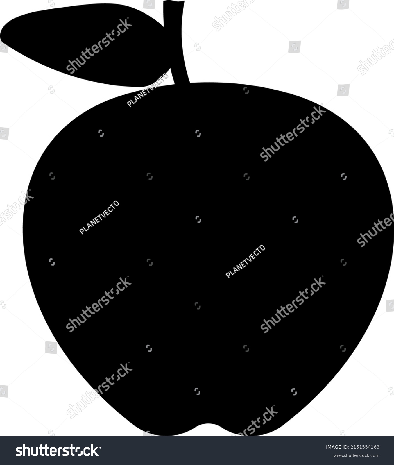 Apple Vector Black Apple Icon Stock Vector (Royalty Free) 2151554163 ...