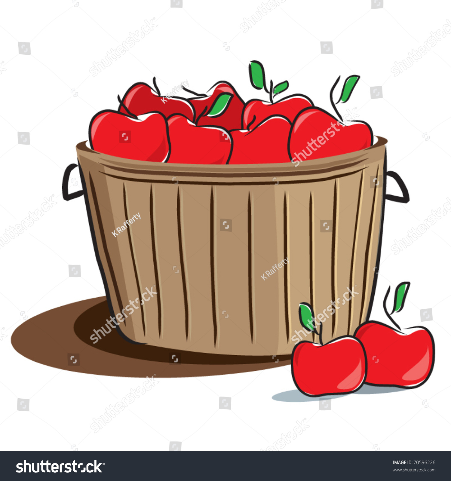 Apples Bucket Stock Vector (Royalty Free) 70596226 - Shutterstock