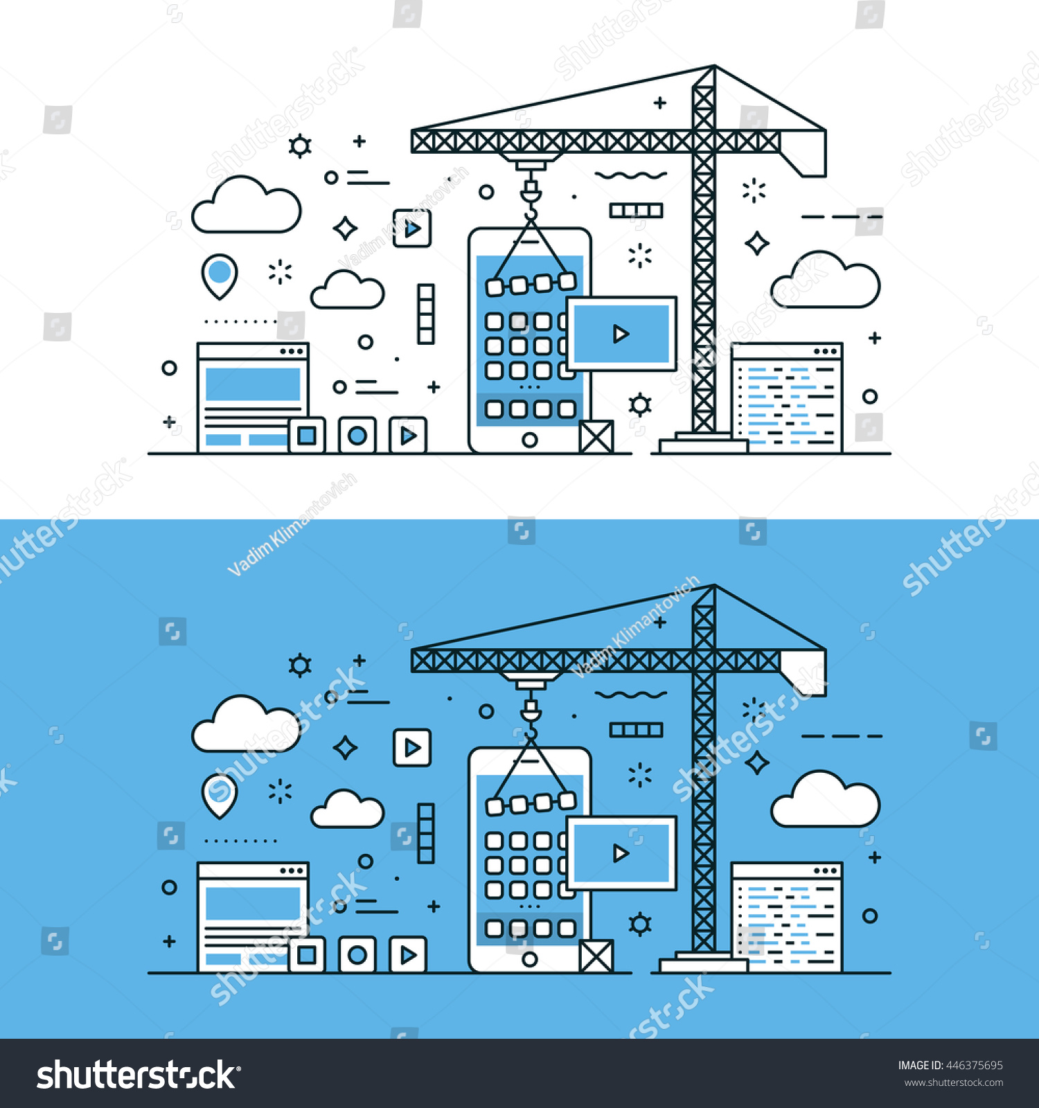 Application Development Concept Vector Illustration On Stock Vector ...