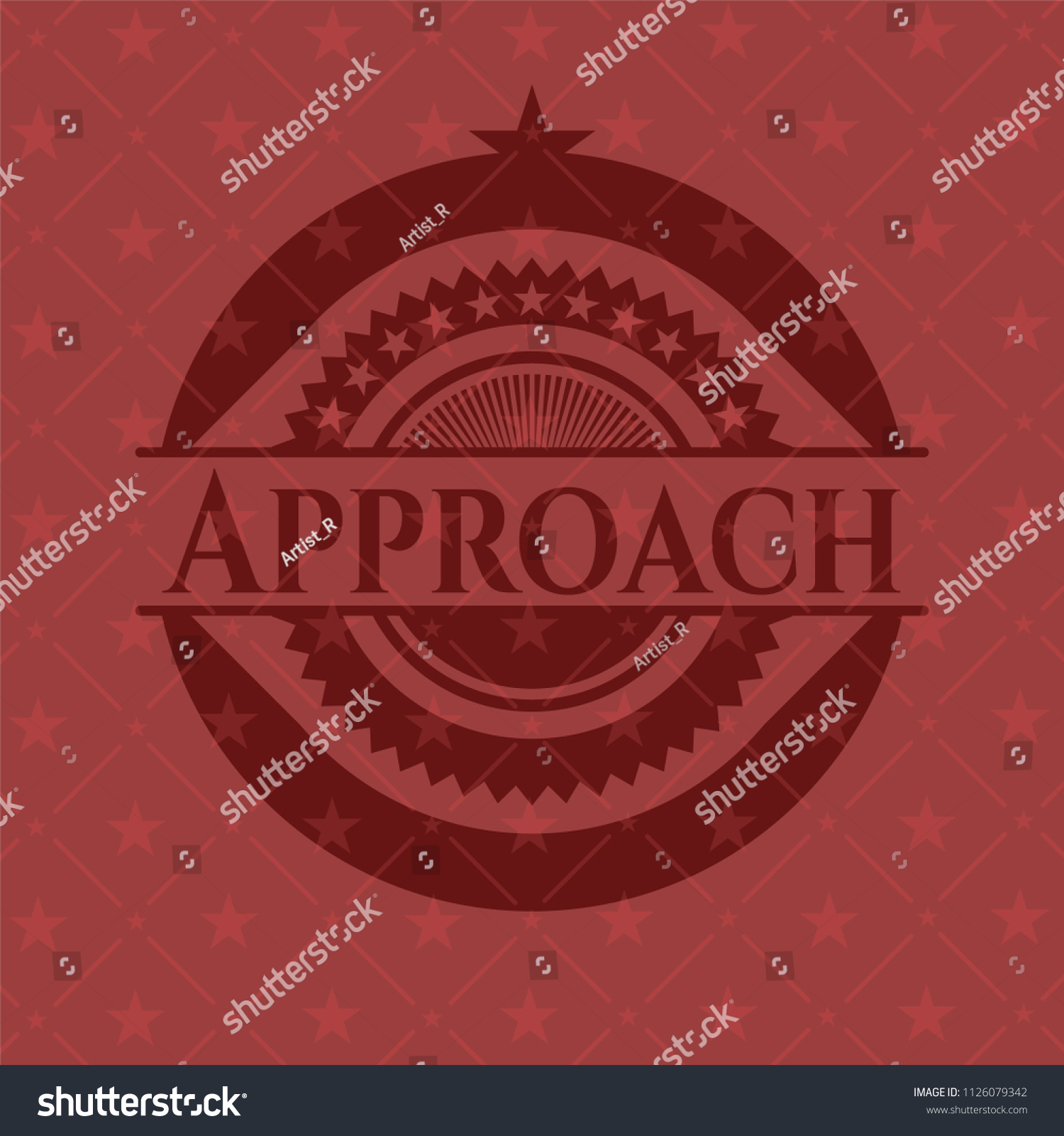 Approach Badge Red Background Stock Vector (Royalty Free) 1126079342 ...