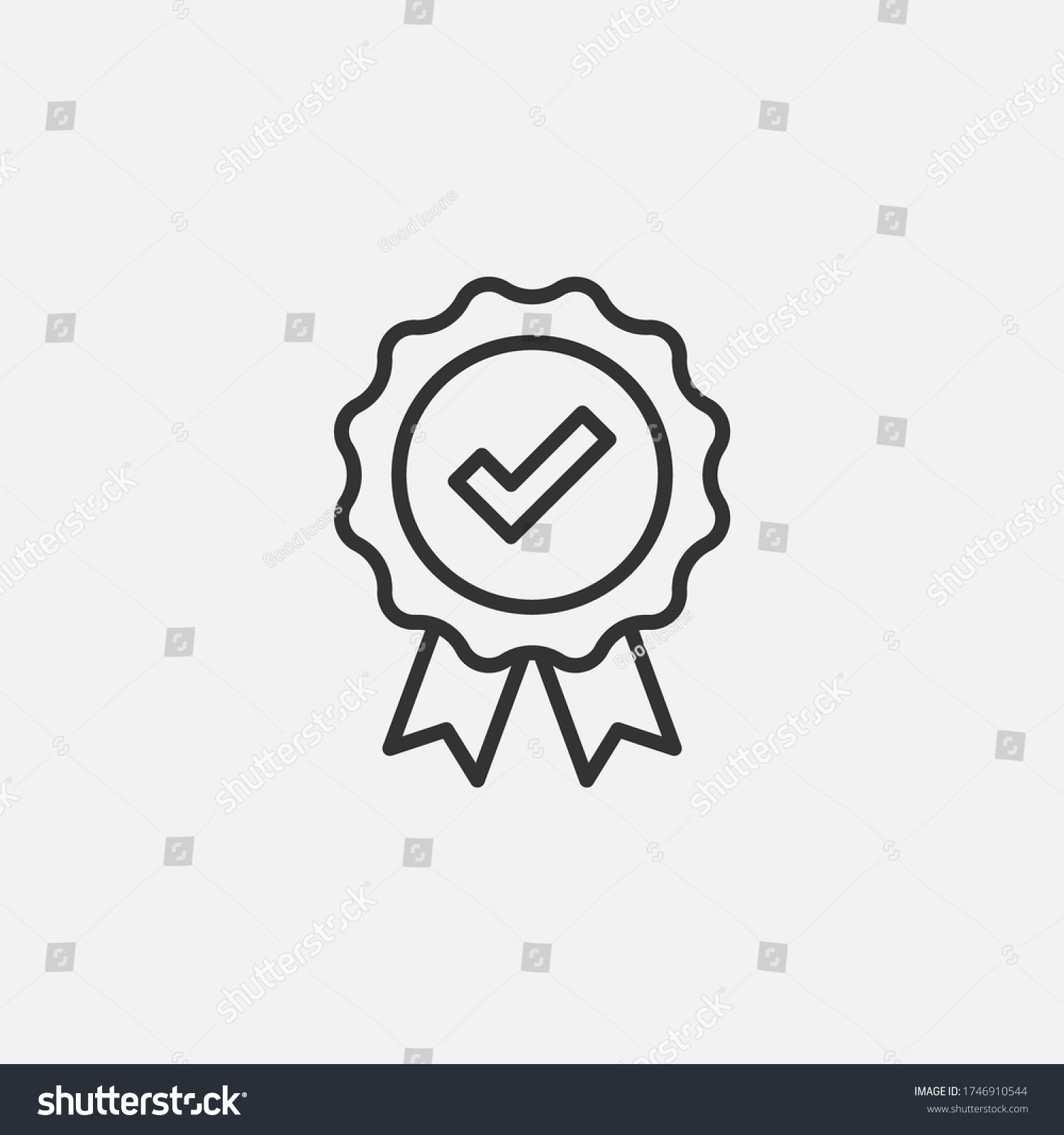 Approval Check Flat Icon Vector Illustration Stock Vector (Royalty Free ...