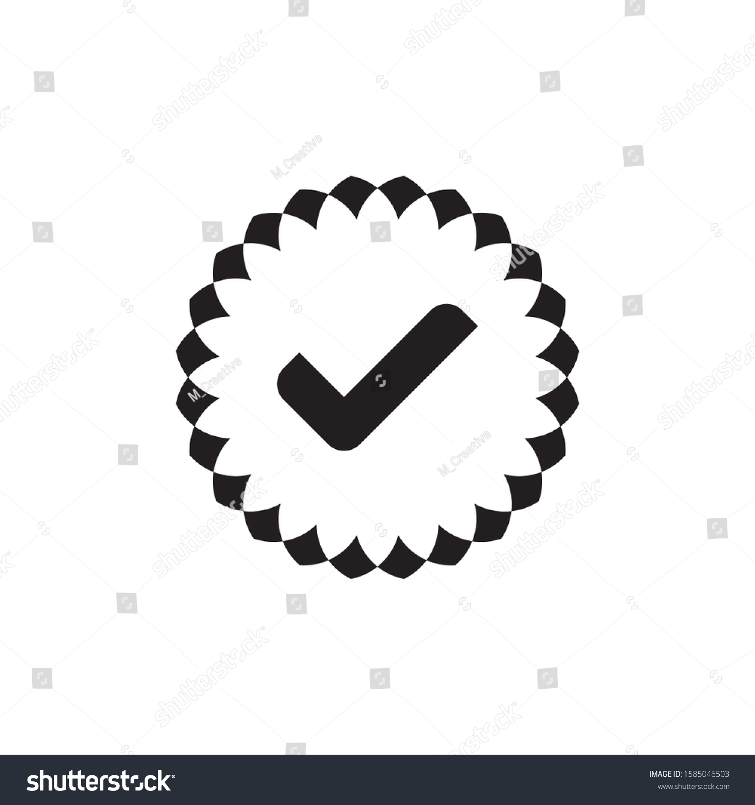 Approval Check Mark Logo Template Vector Stock Vector (Royalty Free ...