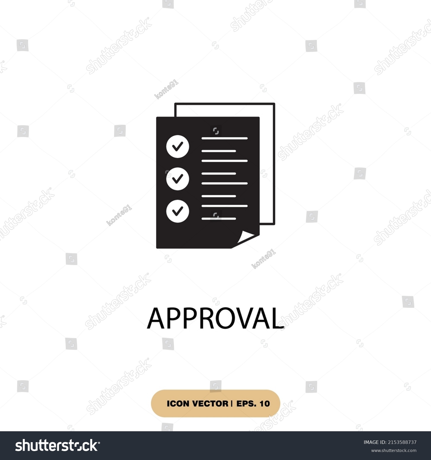 Approval Icons Symbol Vector Elements Infographic Stock Vector (Royalty ...