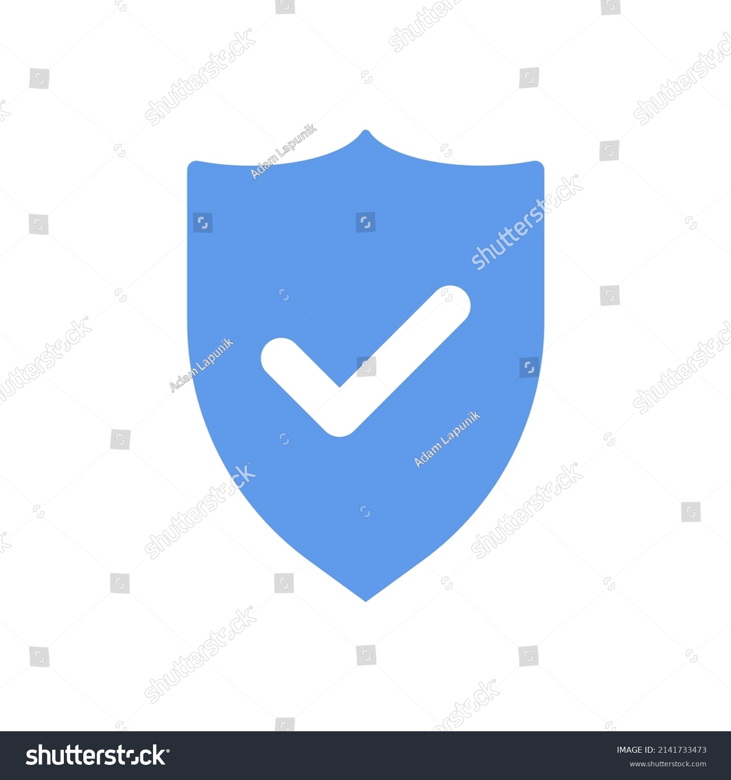 Approval Shield Vector Icon On White Stock Vector (Royalty Free ...