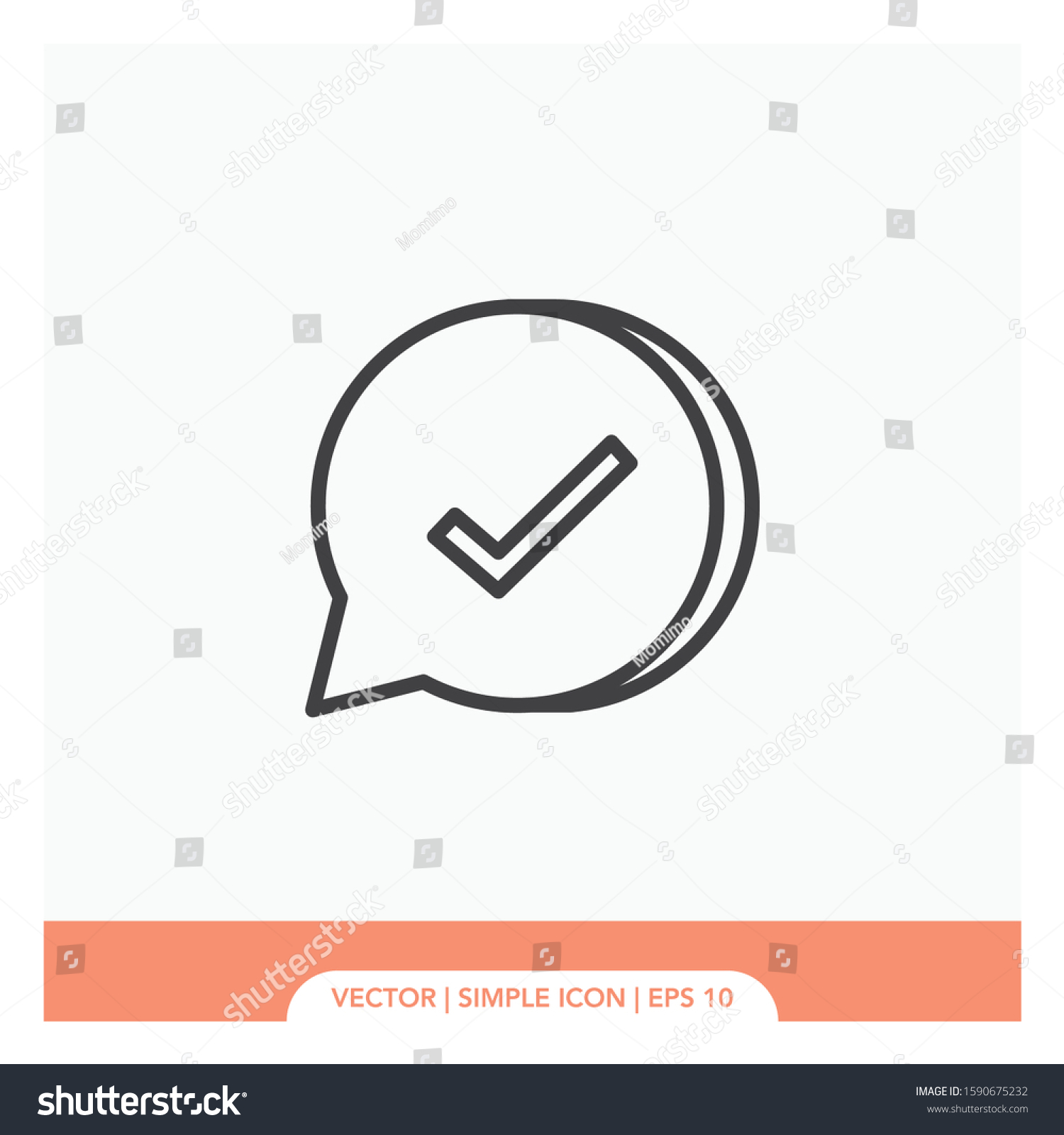 Approval Symbol Icon Vector Illustration Stock Vector (Royalty Free ...