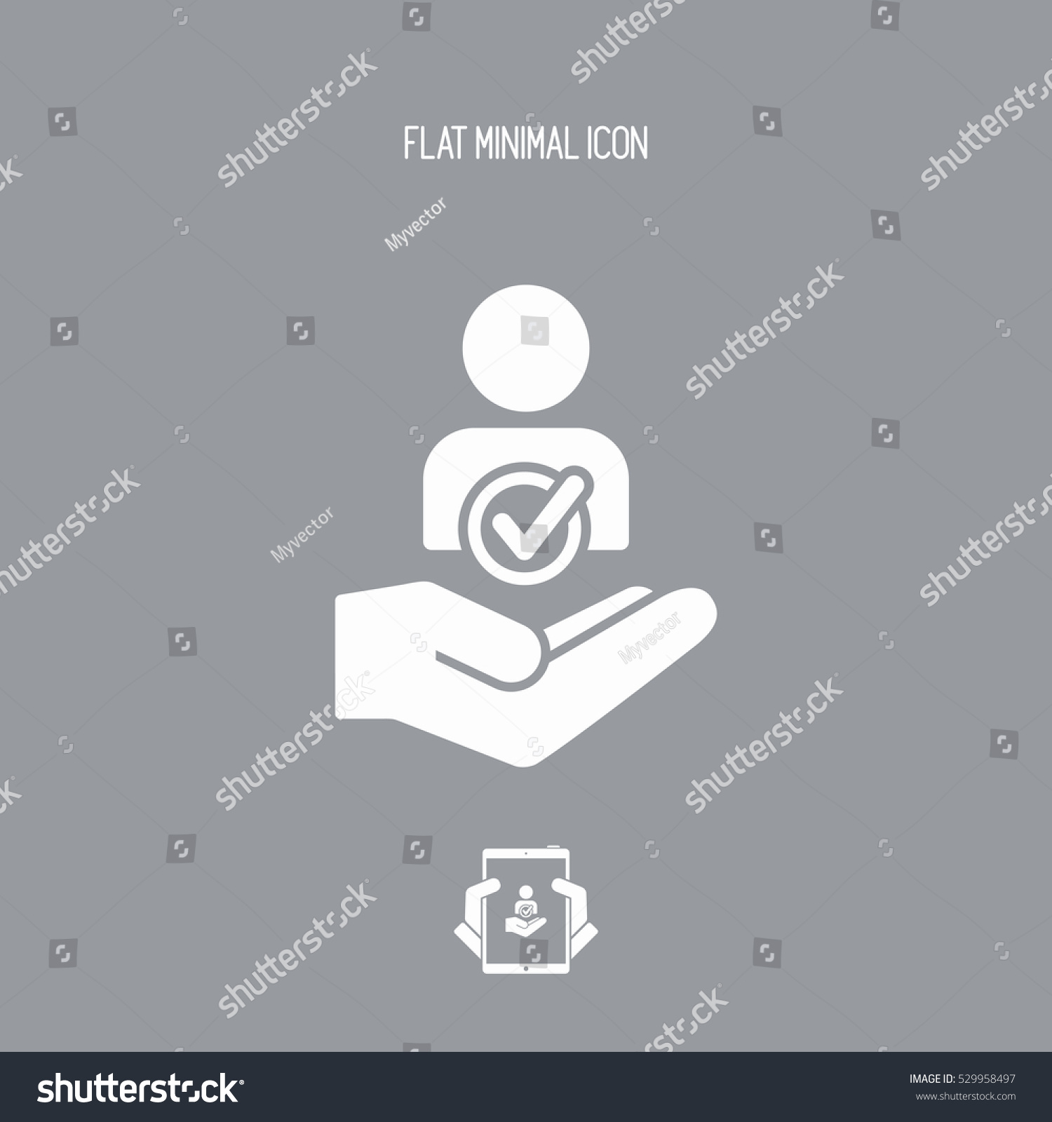 Approve Contact Request Minimal Modern Icon: vector de stock (libre de ...