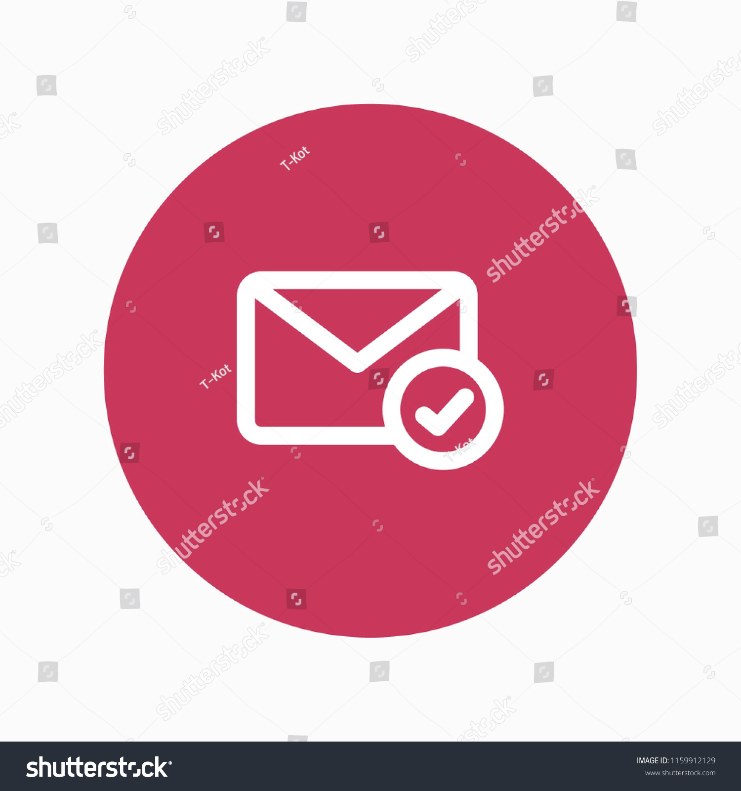 Approve Email Icon Vector Stock Vector (Royalty Free) 1159912129 ...