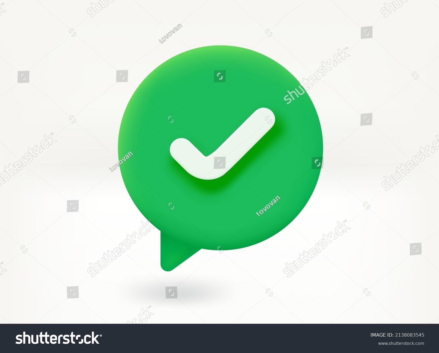 Approve Message Concept Speech Bubble Checkmark Stock Vector (Royalty ...