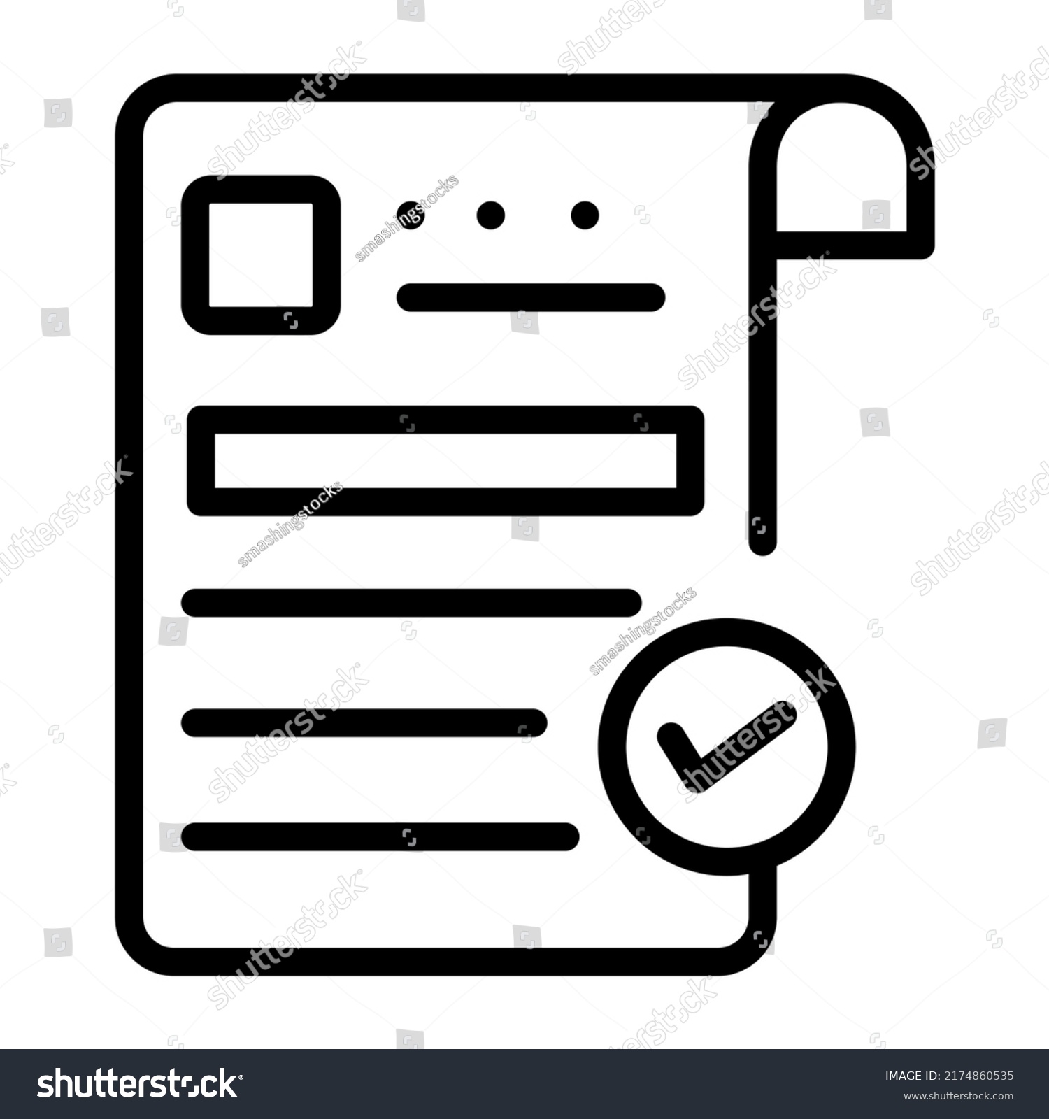 Approve Report Linear Icon Customizable Vector Stock Vector (Royalty ...