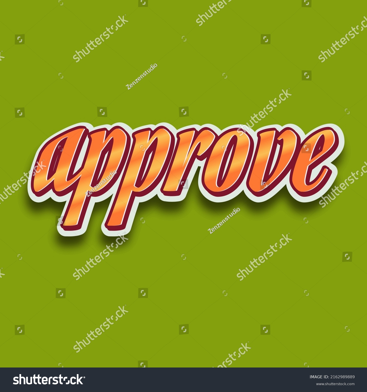 Approve Text Green Background Stock Vector (Royalty Free) 2162989889 ...