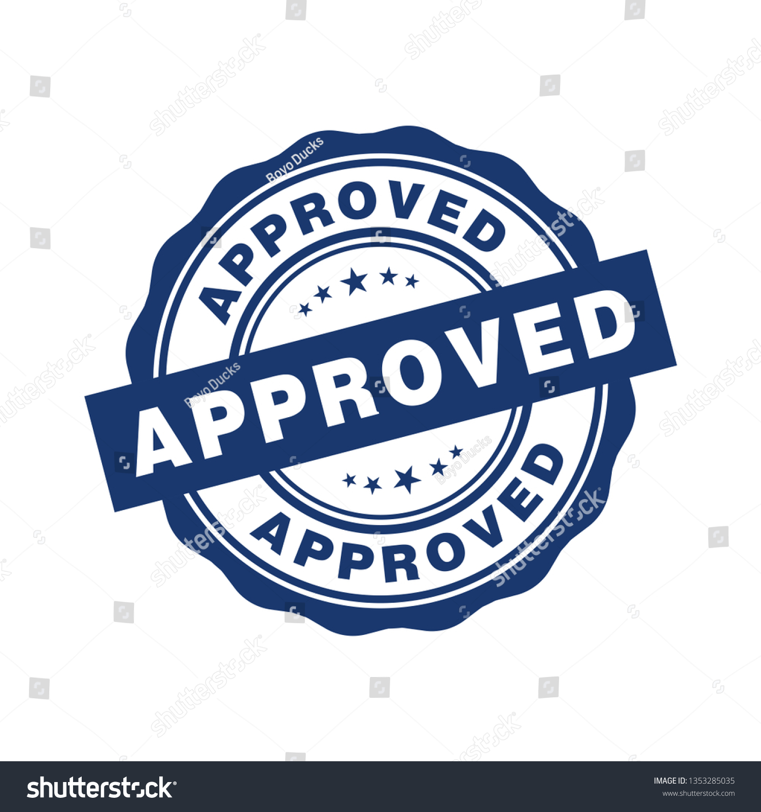 Approved Badge Sign Vector Design Templates Stock Vector (Royalty Free ...