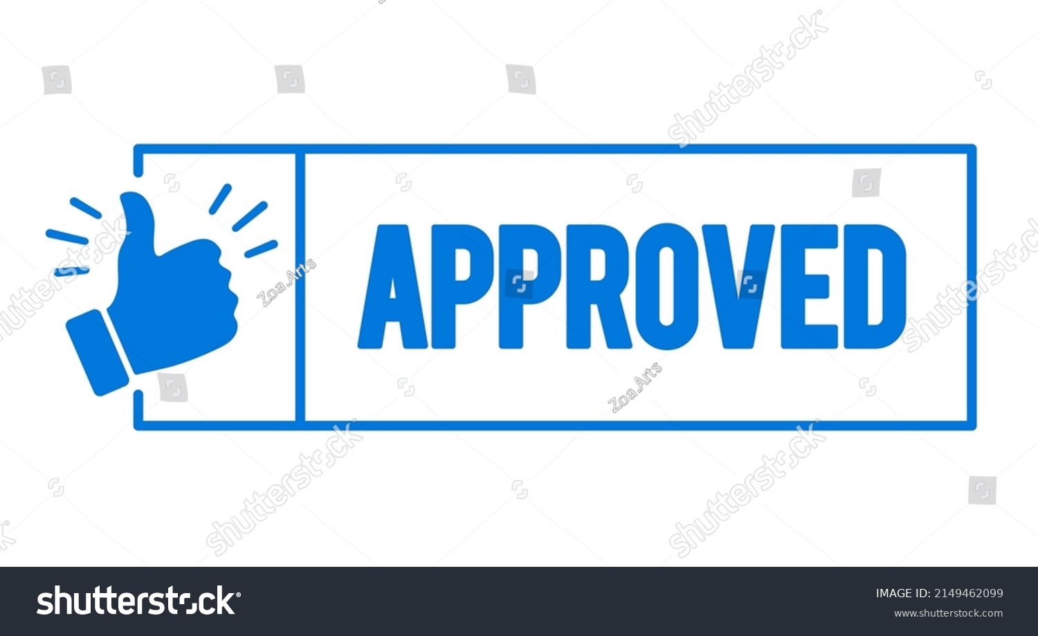 Approved Button Stamp Thumb Icon Stock Vector (Royalty Free) 2149462099 ...