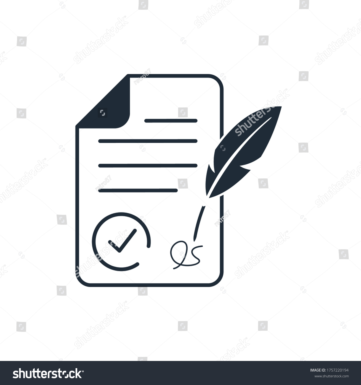 Approved Document Instructions Order Vector Icon Stock Vector (Royalty ...