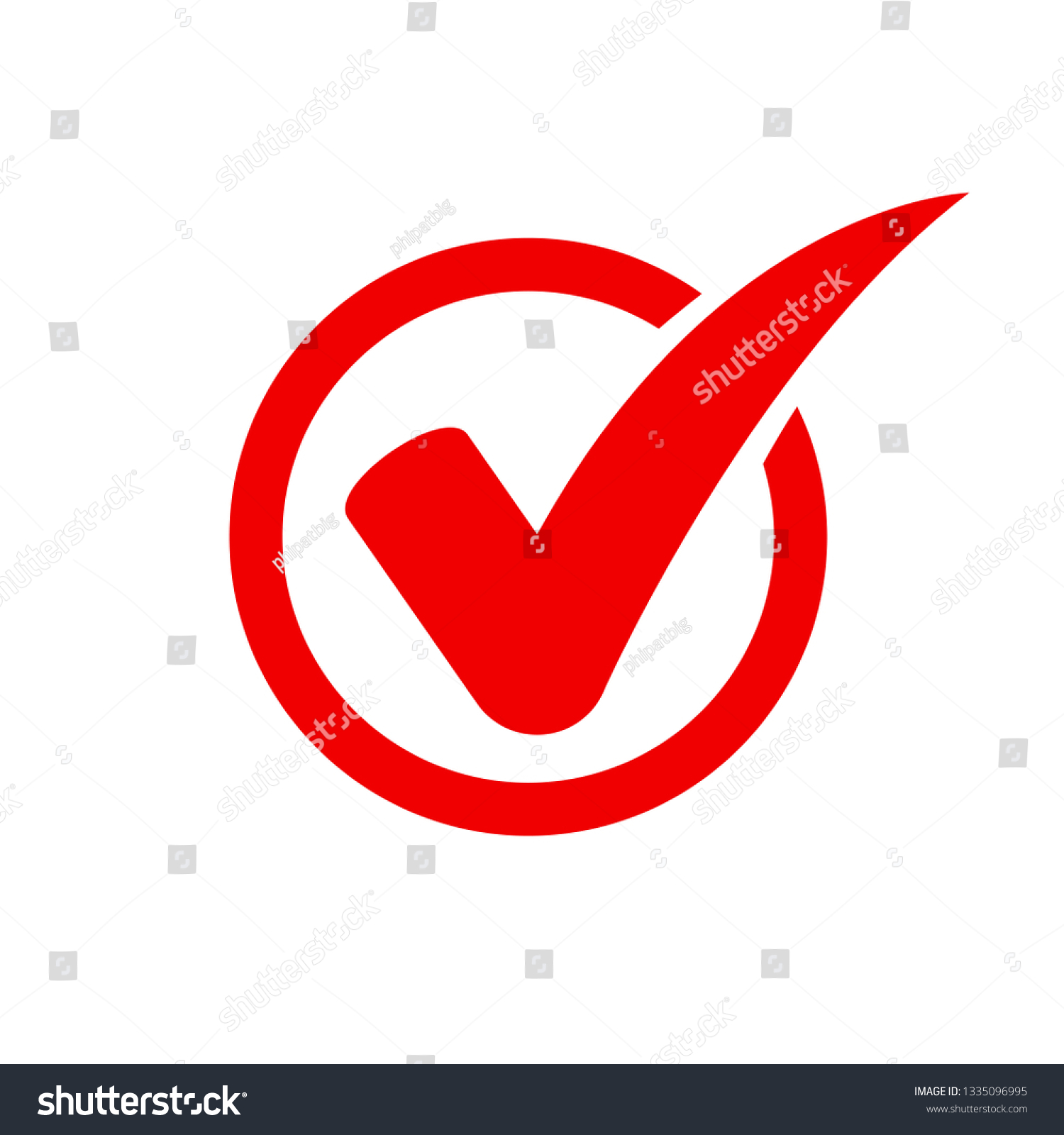 símbolo aprobado, marca de verificación: vector de stock (libre de ...