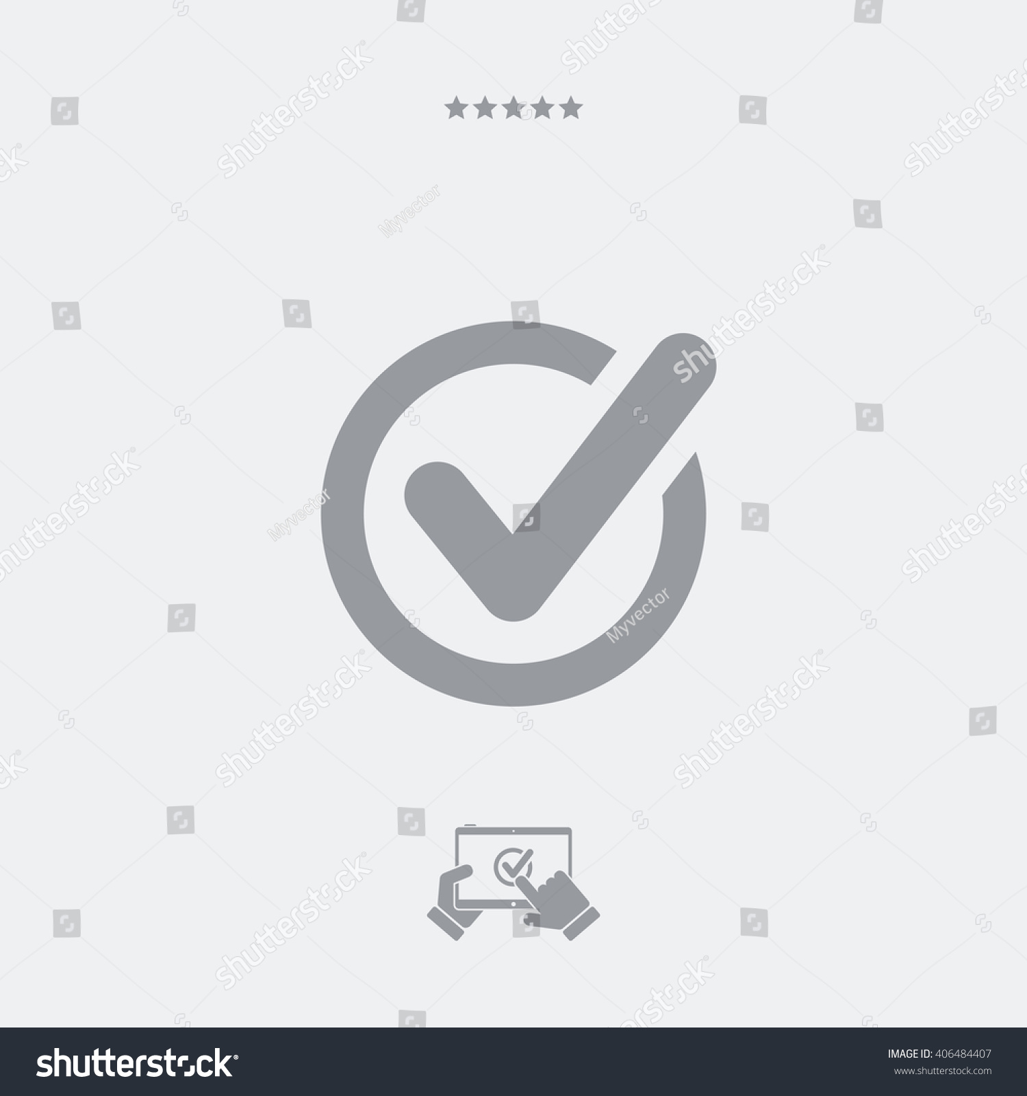Approved Symbol Single Essential Web Icon Stock Vector (Royalty Free ...