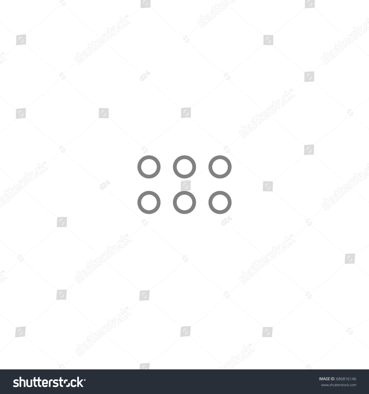 Apps Line Icon Material Design Stock Vector (Royalty Free) 686816146 ...