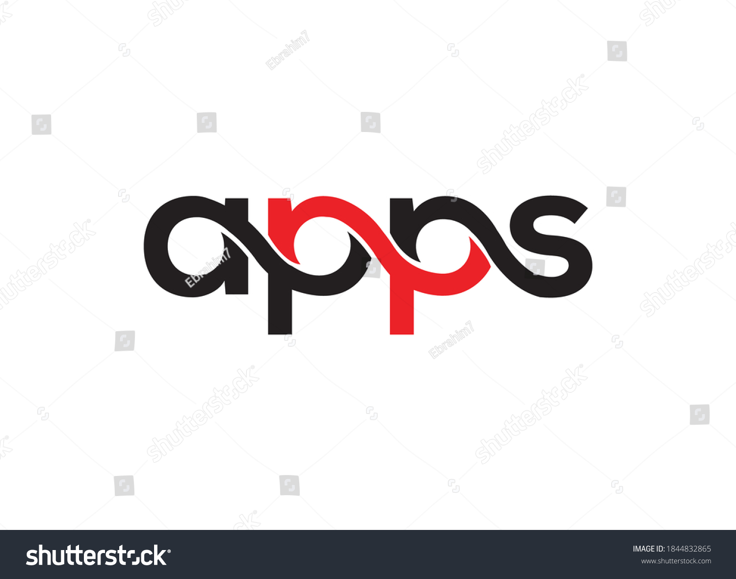 Apps Typography Wordmark Minimalist Logo Design Stock Vector (Royalty ...