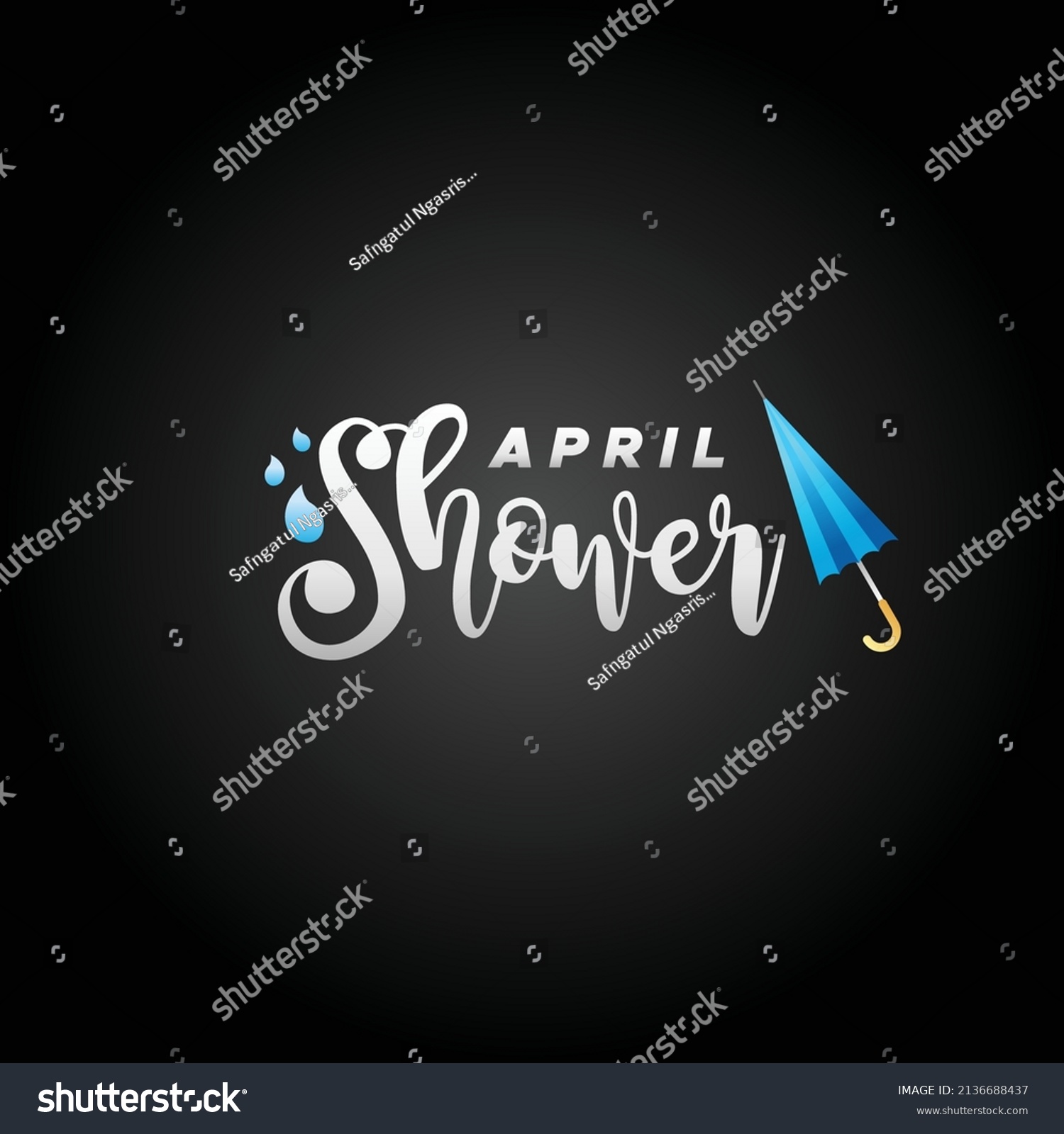 April Shower Vector Banner Design Stock Vector (Royalty Free ...