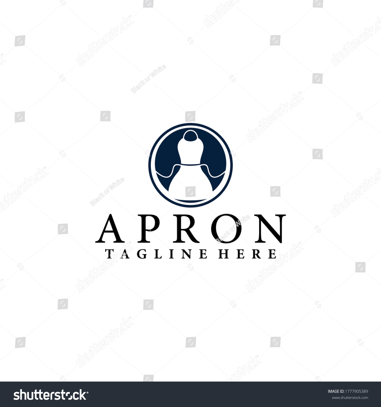 Apron Logo Design Vector Template Stock Vector (Royalty Free) 1777905389