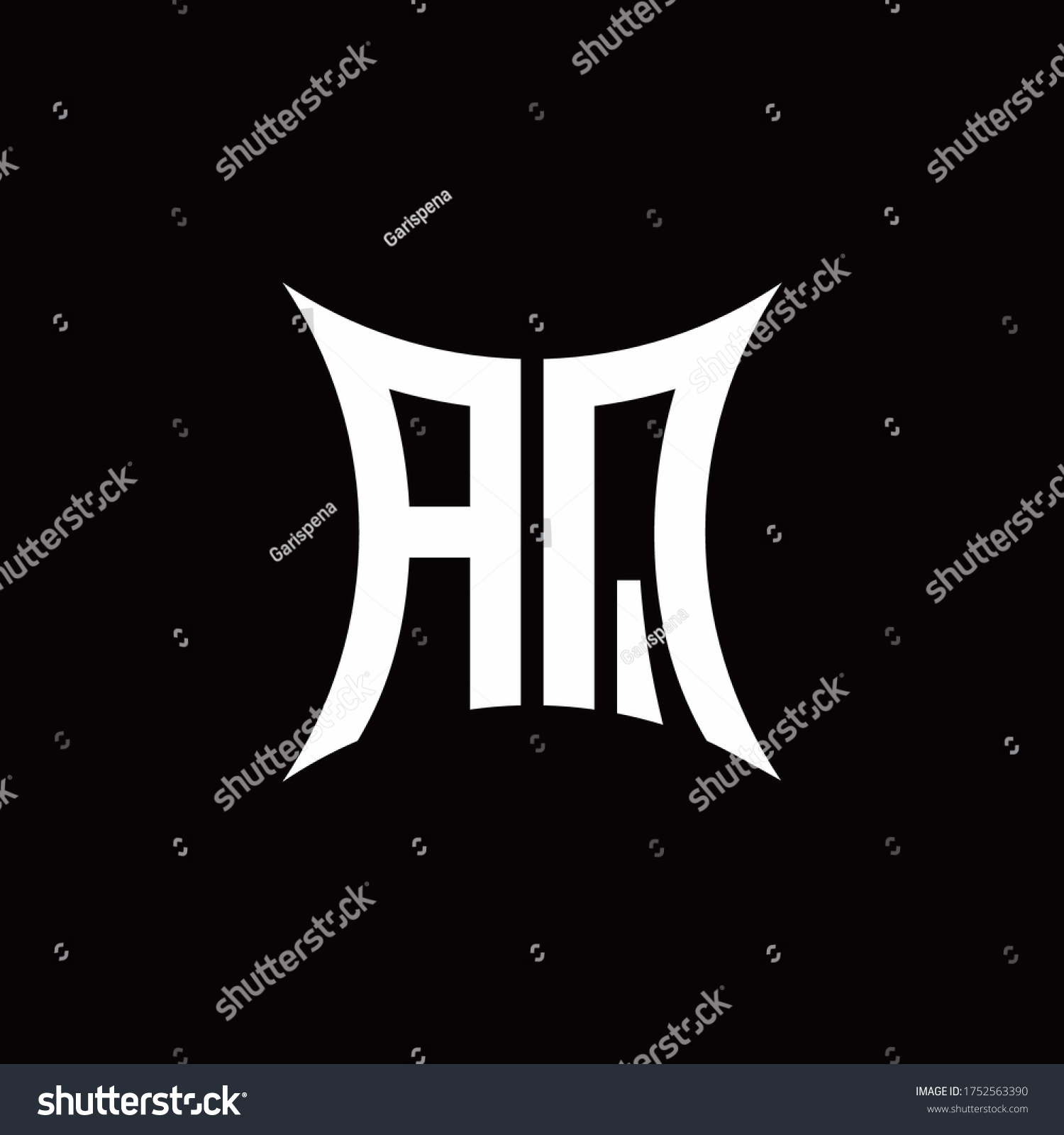 Aq Monogram Logo Sharped Shape Design Stock Vector (Royalty Free ...