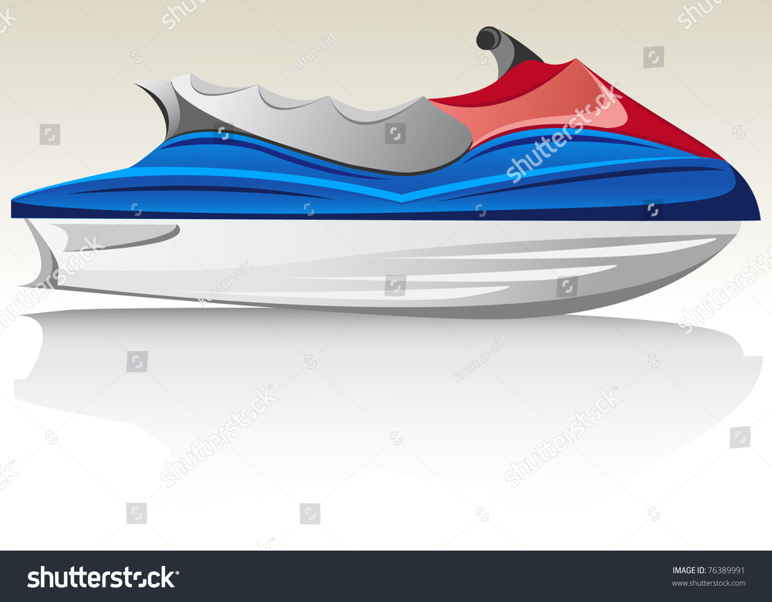 Aquabike Vector Illustration: vector de stock (libre de regalías ...