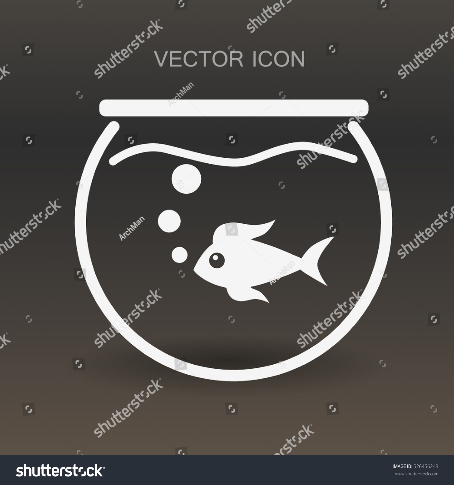 Aquarium Fish Vector Icon Stock Vector (Royalty Free) 526456243 ...