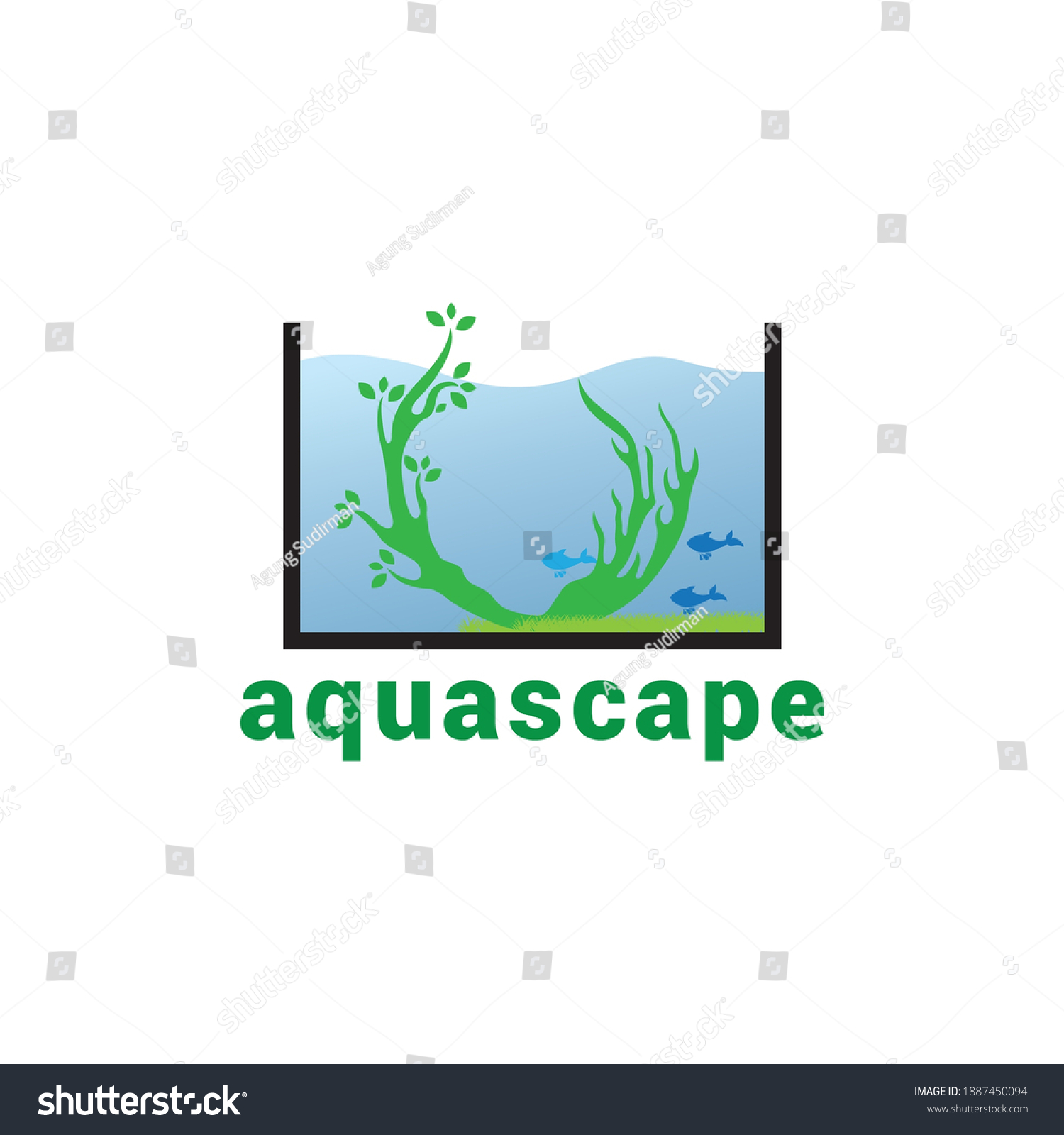 Aquascape Logo Icon Vector Template Stock Vector (Royalty Free) 1887450094 | Shutterstock