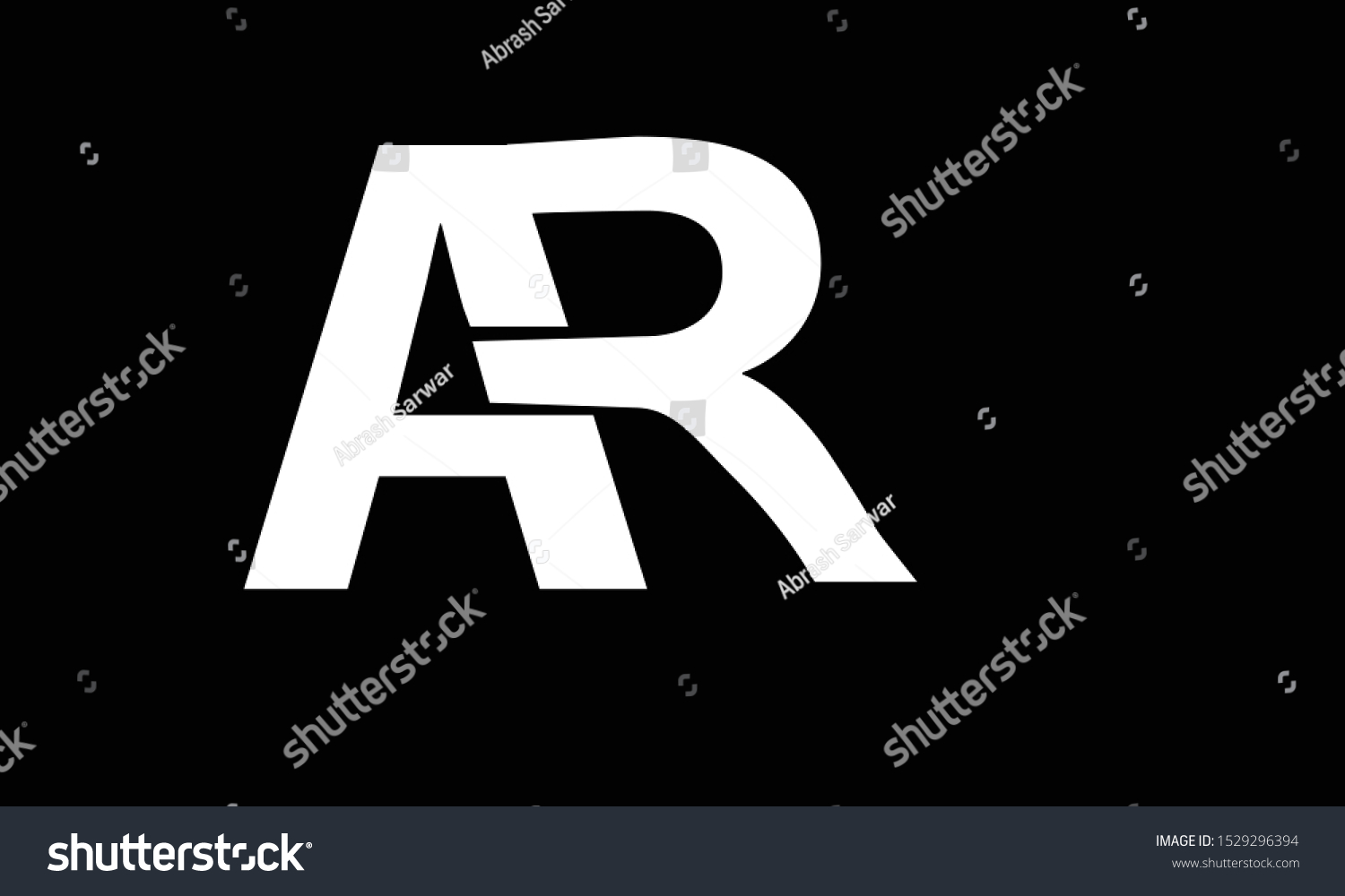 Ar Abstract Vector Logo Mono Gram Stock Vector (Royalty Free ...