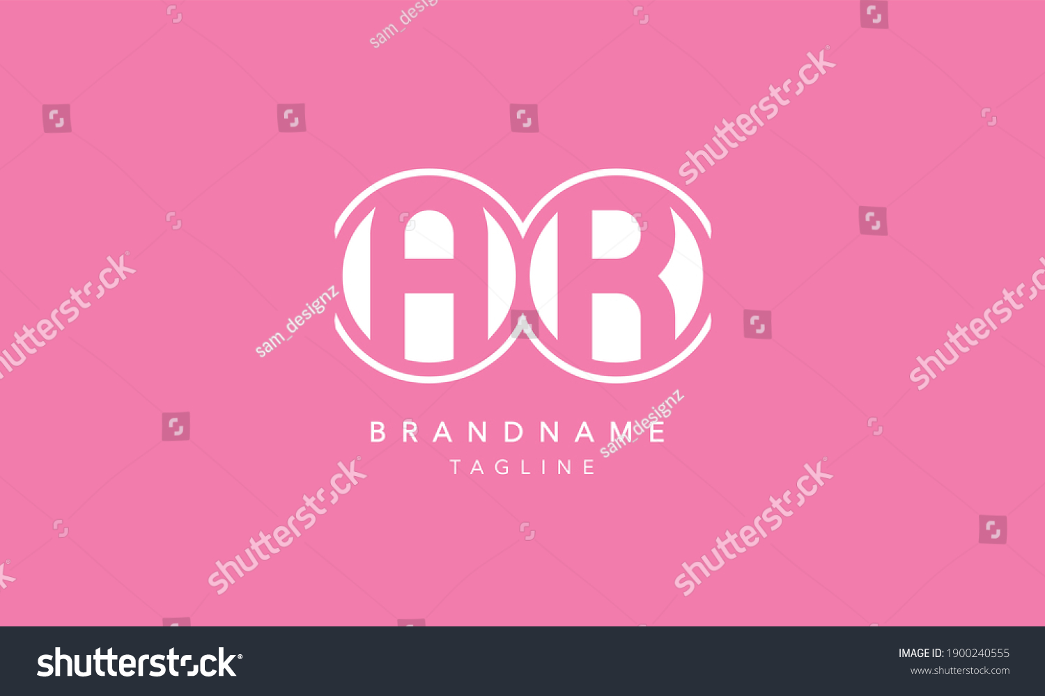 Ar Alphabet Letters Initial Circle Icon Stock Vector (Royalty Free ...