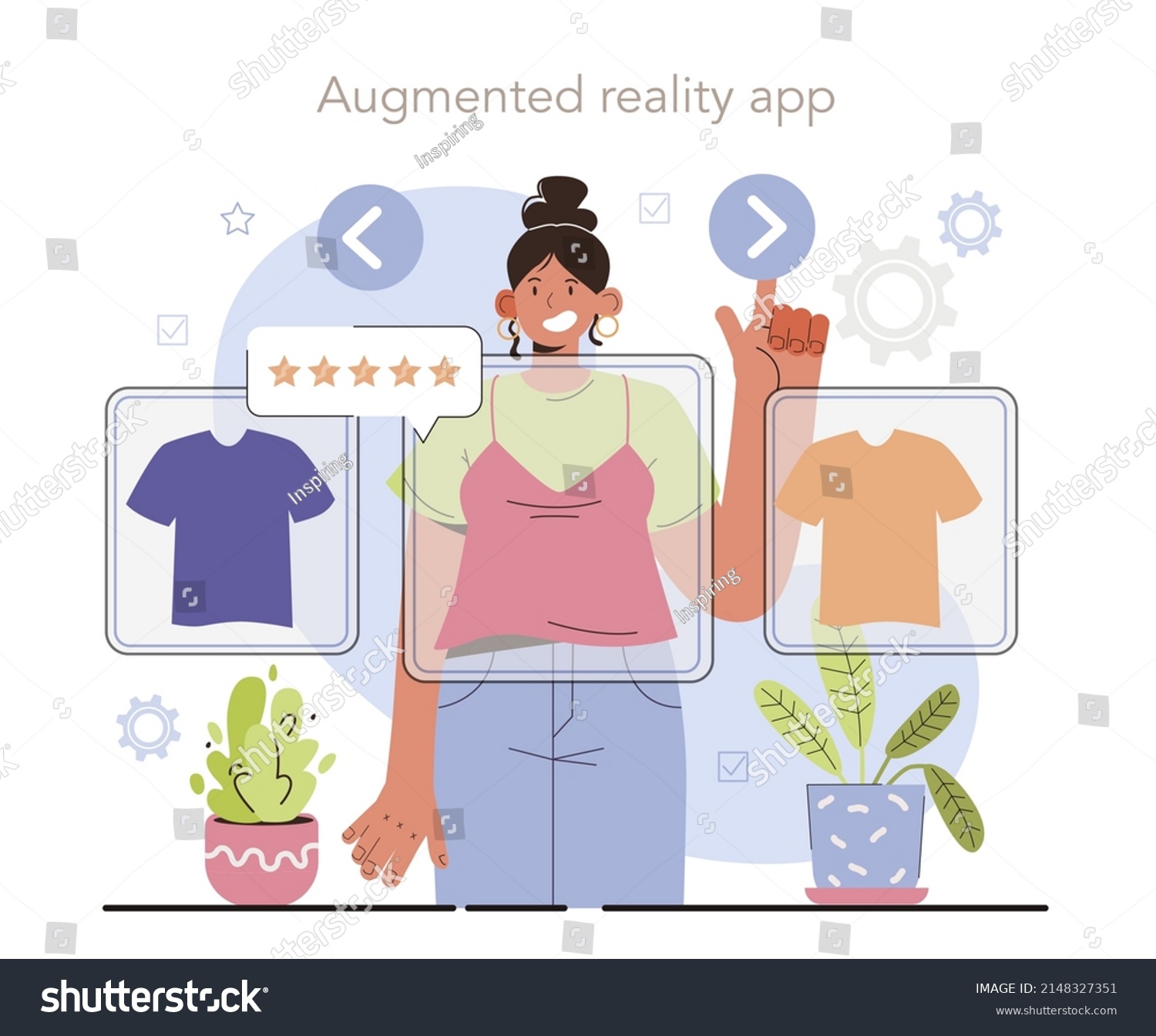 Ar Developer Augmented Reality Software Development Stock Vector ...