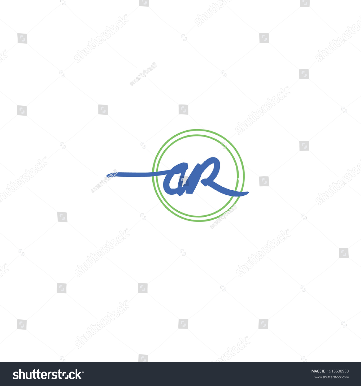 Ar Initial Isolated Logo Identity Stock Vector (Royalty Free) 1915538980