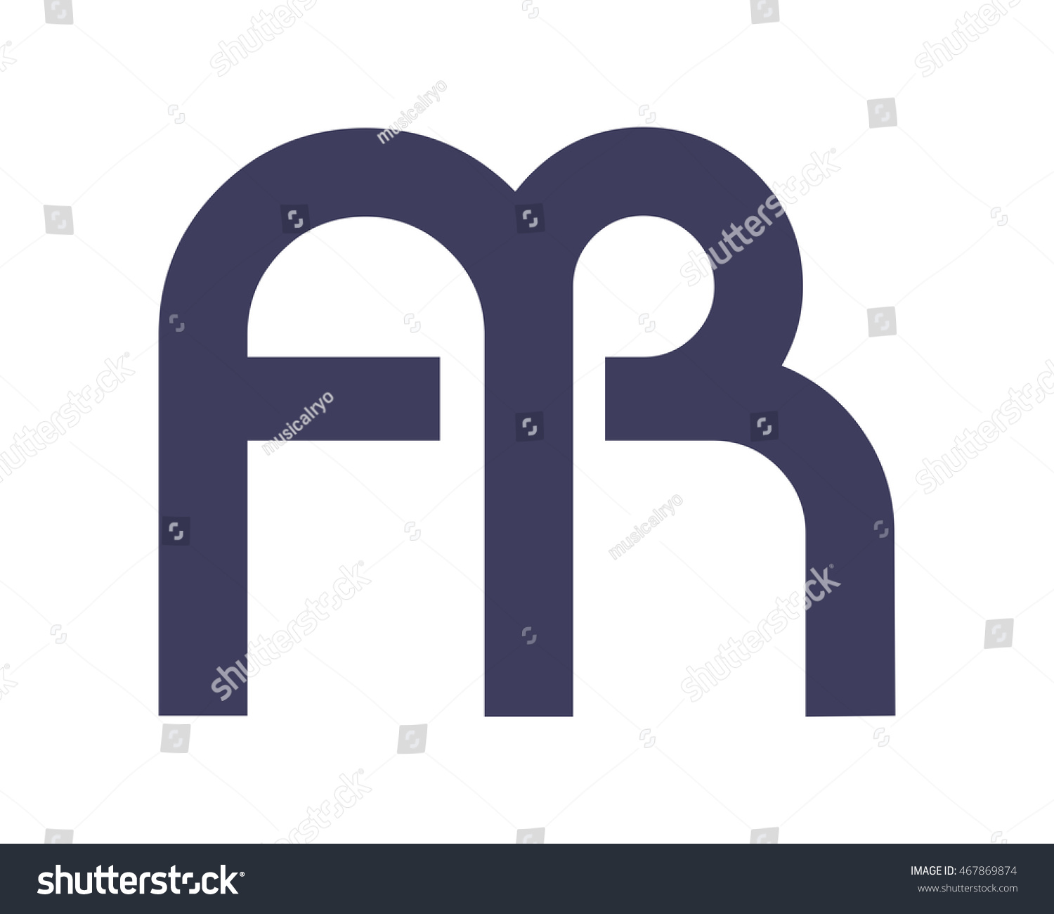 Ar Initial Symbol Typography Typeface Typeset Stock Vector (Royalty ...