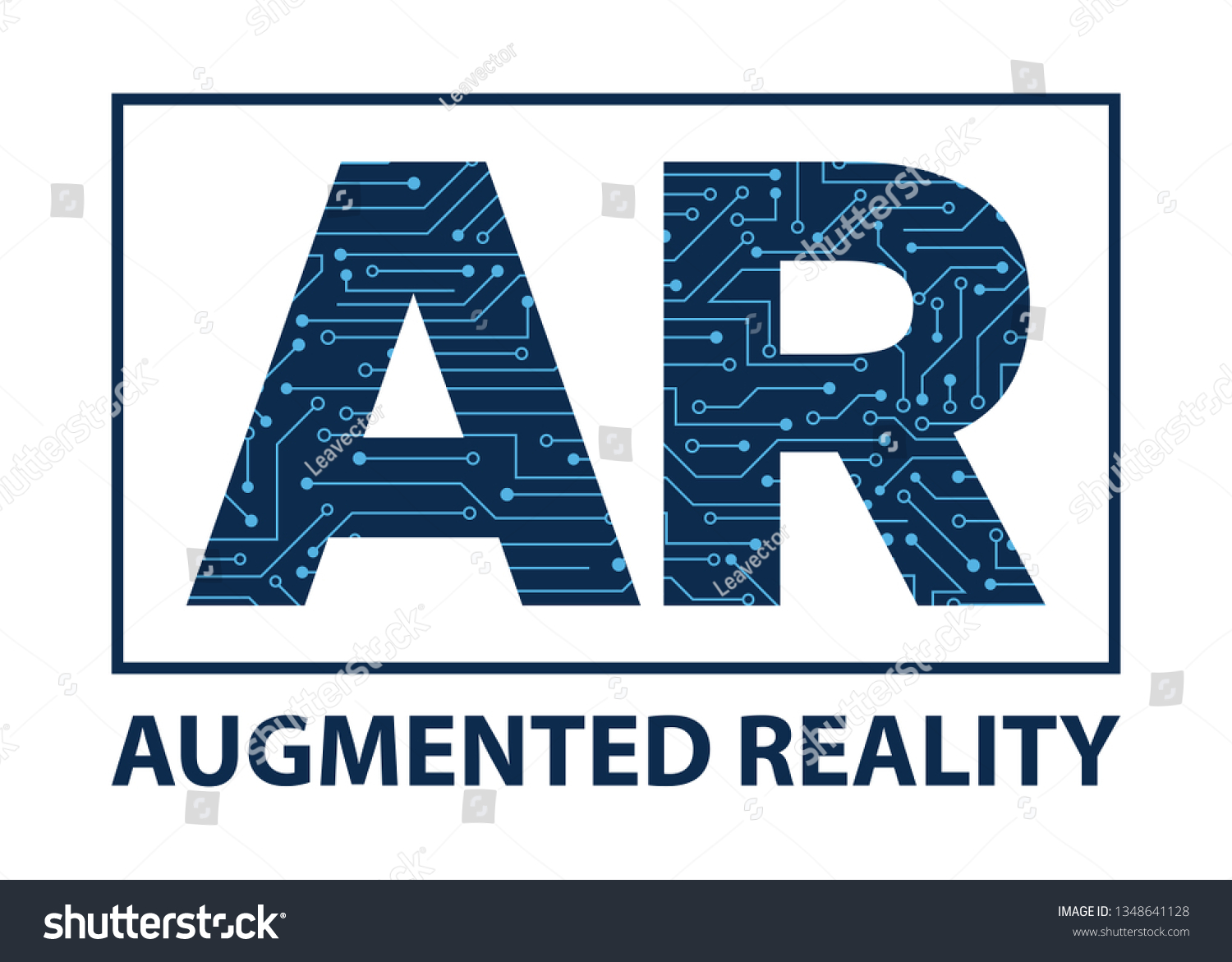 Ar Logo Augmented Reality Logo Circuit Stock Vector (Royalty Free ...