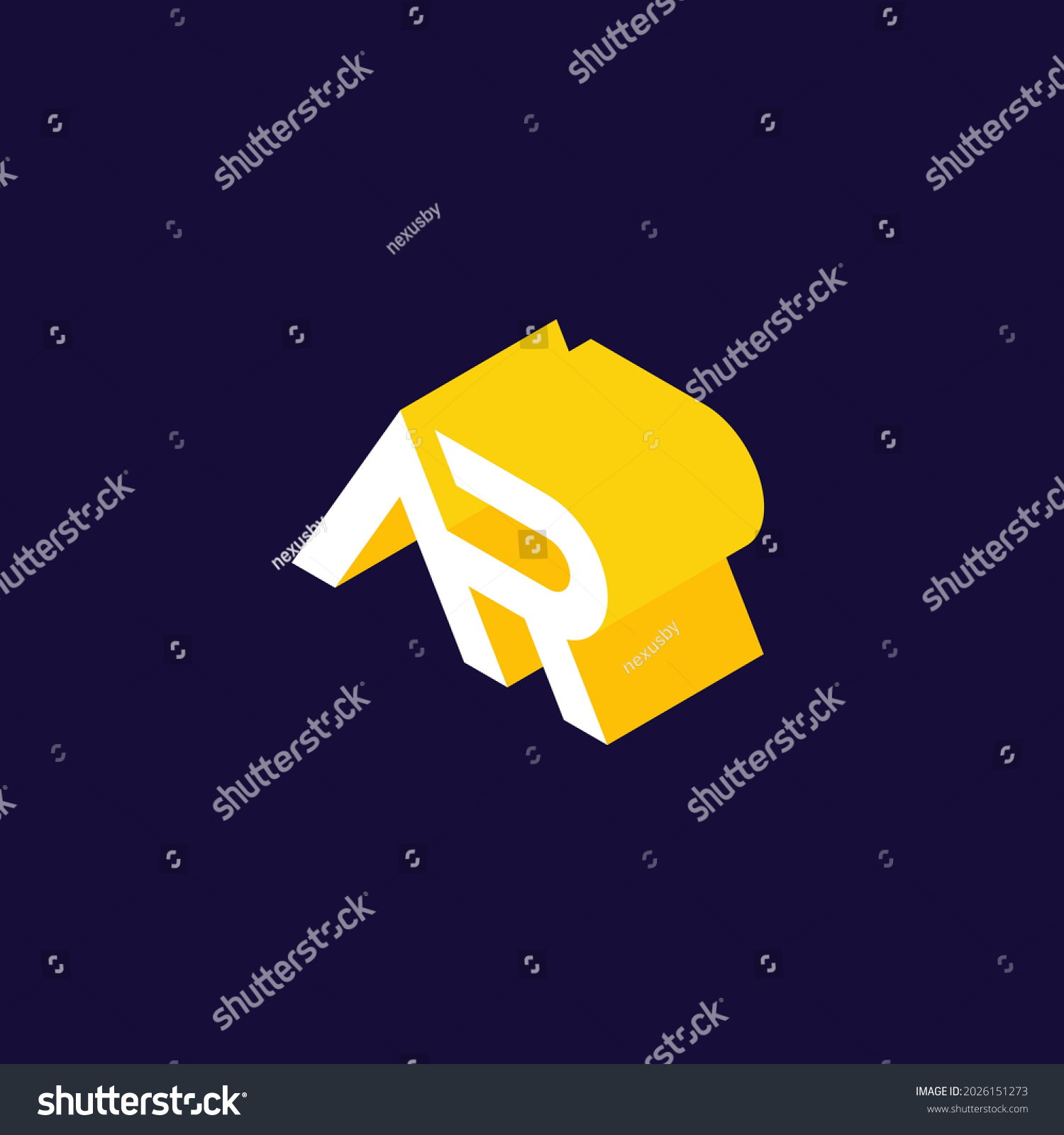 Ar Logo Design Vector 3d Letters Stock Vector (Royalty Free) 2026151273 ...