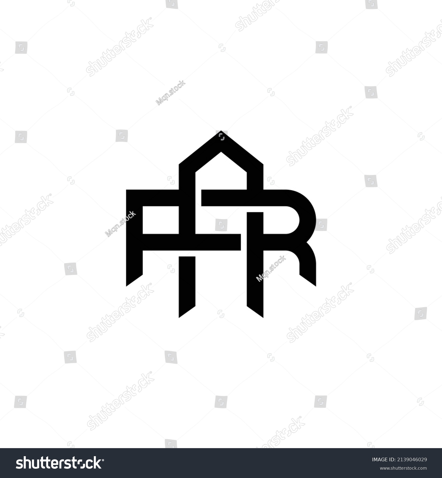 Ar Logo Design Simple Modern Style Stock Vector (Royalty Free ...