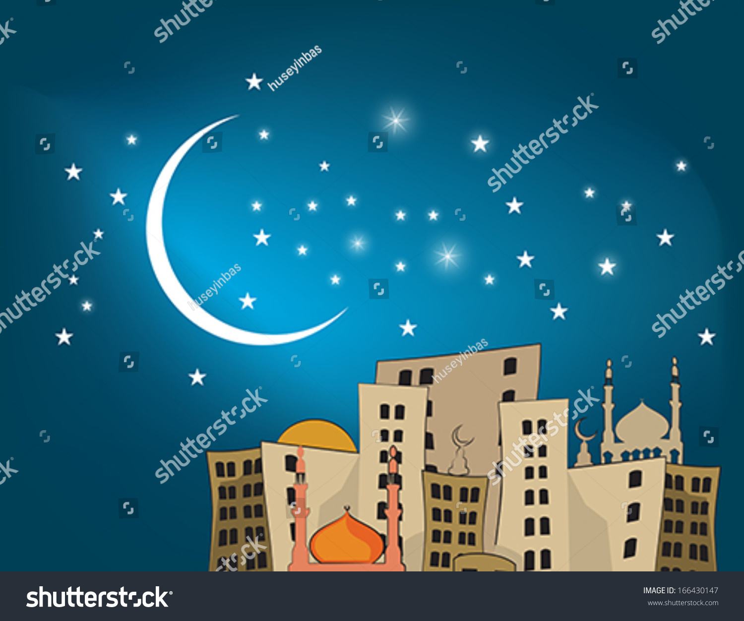 Arab City Stock Vector (Royalty Free) 166430147 | Shutterstock