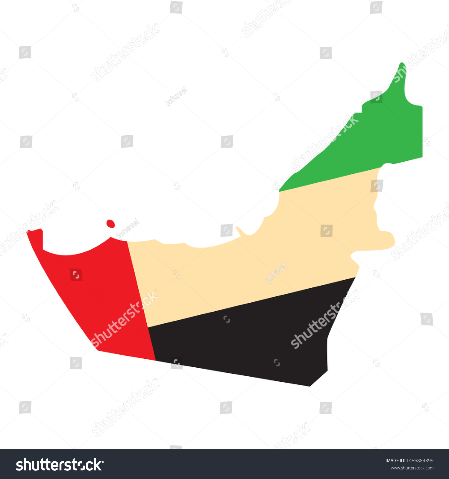 Arab Emirates Map Flag Symbol Icon Stock Vector (Royalty Free ...