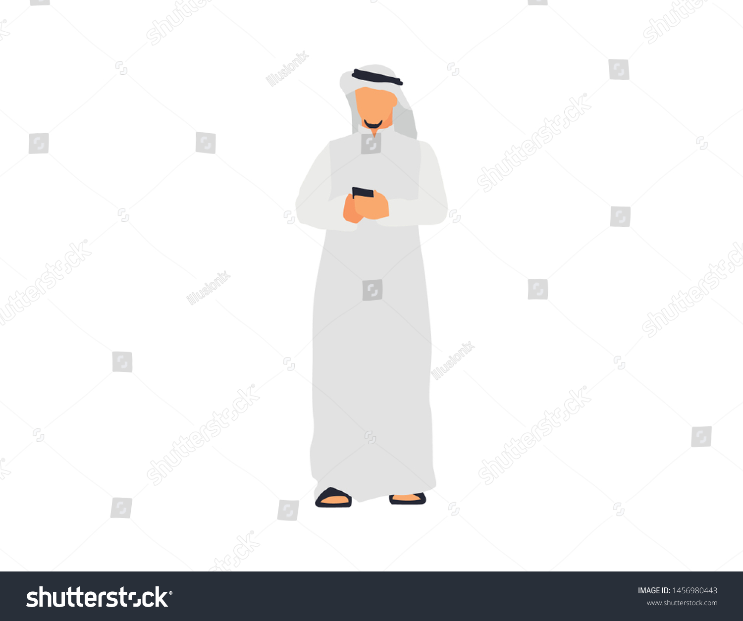 Arab Man Illustration Vector Isolated Flat Stock Vector (Royalty Free ...