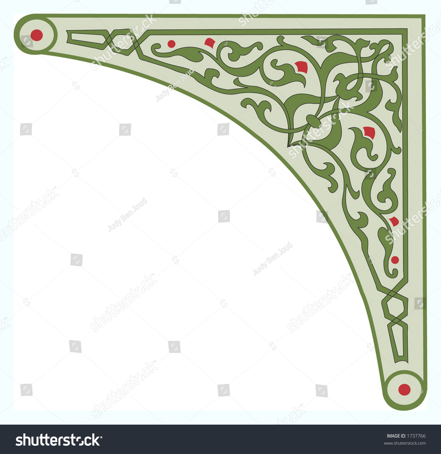 Arabesque Decorative Corner Stock Vector (Royalty Free) 1737766